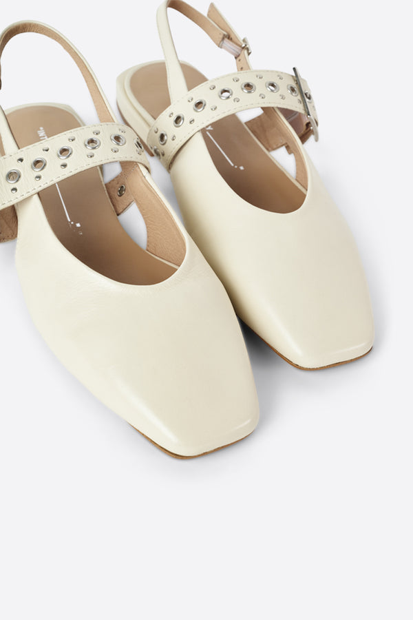 PEARL SLINGBACK NATURAL SOLE BALLET FLAT – Intentionally Blank
